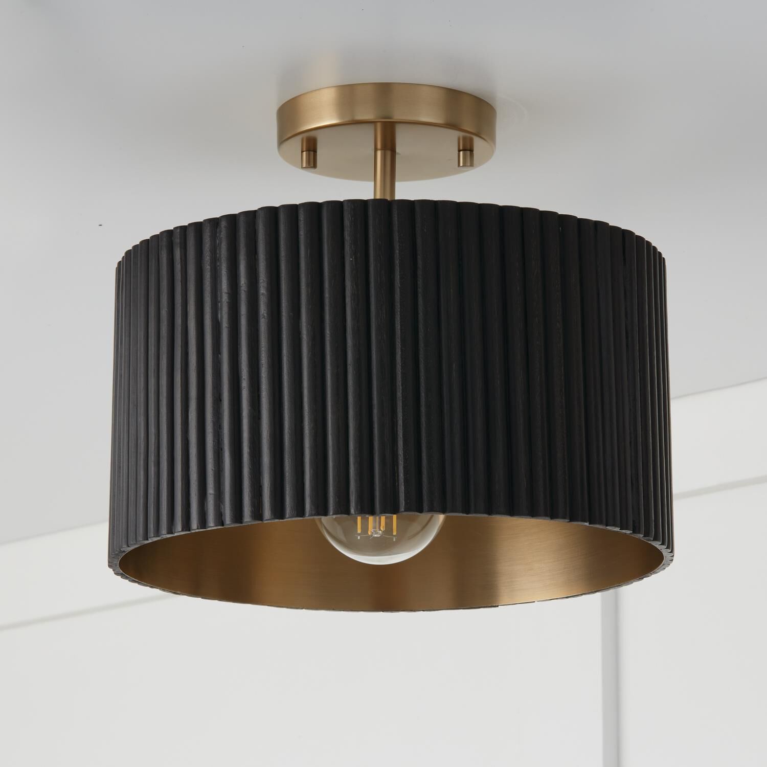 Donovan 12 Inch 1 Light Semi Flush Mount | Capitol Lighting