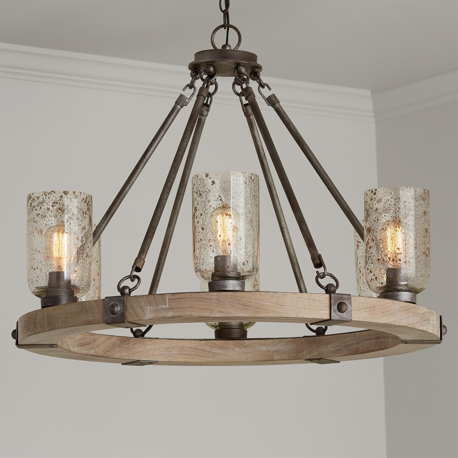 Nolan 35 Inch 6 Light Chandelier | Capitol Lighting