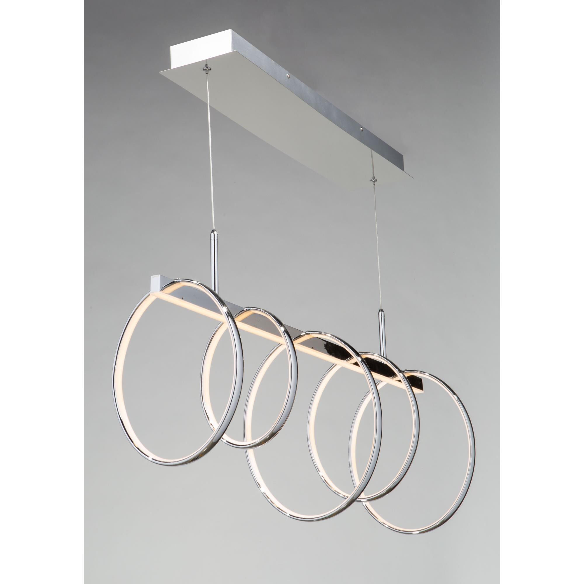 Trapeze 39 Inch 5 Light LED Linear Suspension Light | Capitol Lighting