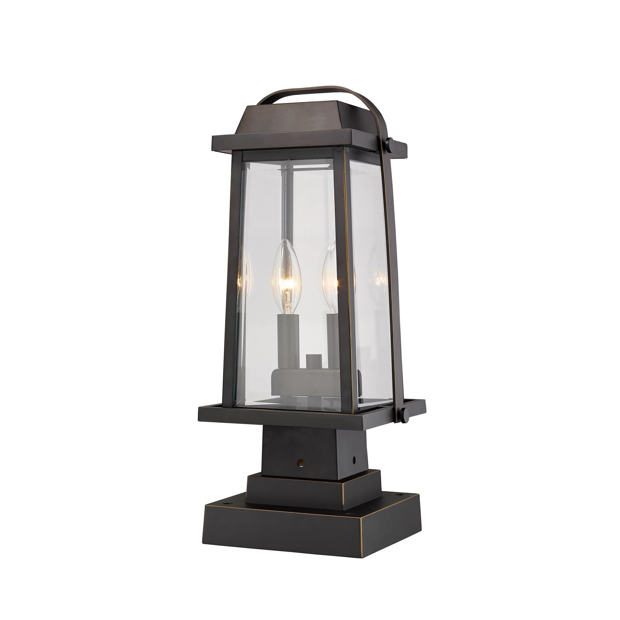 Millworks 17 Inch Tall 2 Light Outdoor Pier Lamp | Capitol Lighting