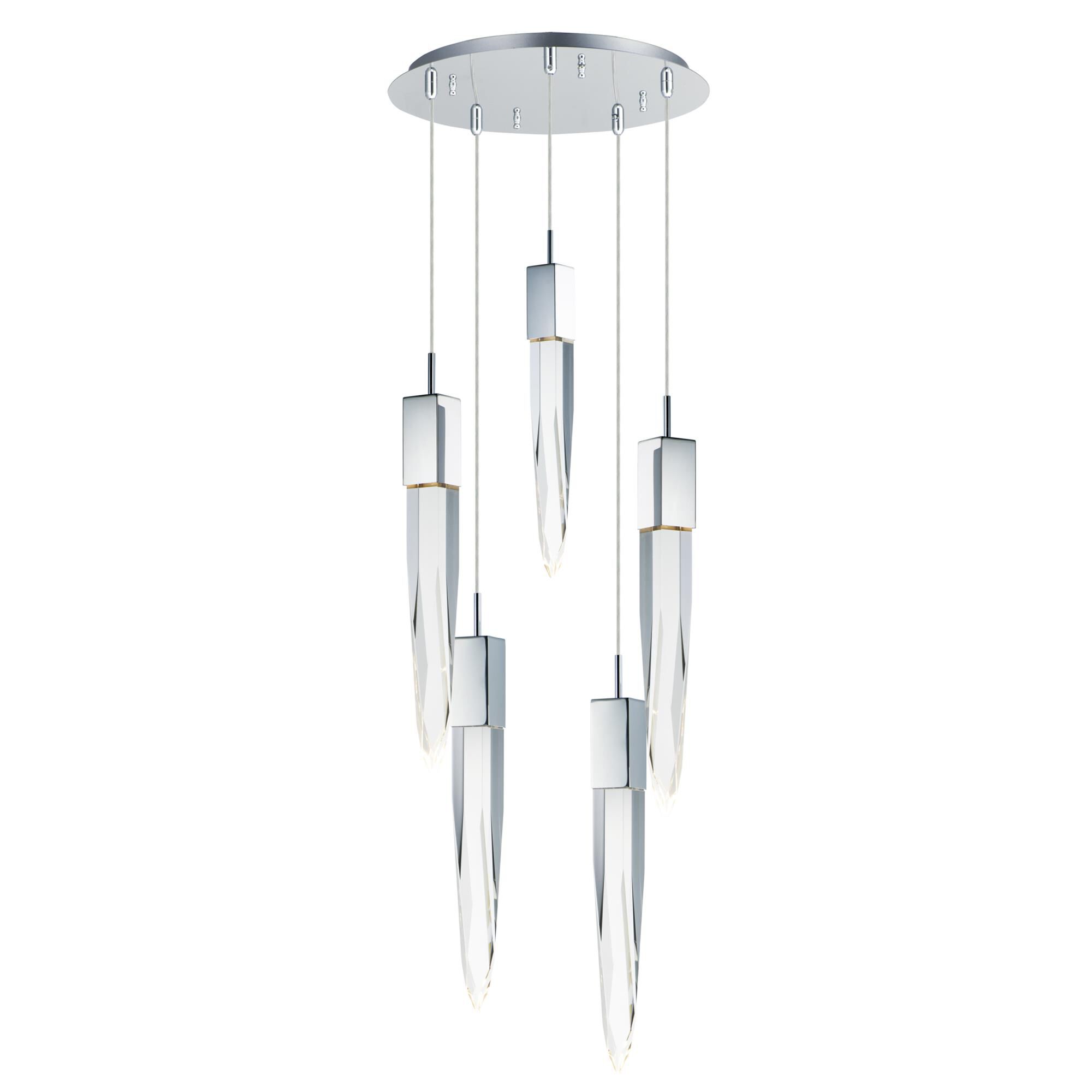Quartz 15 Inch 5 Light LED Multi Light Pendant | Capitol Lighting
