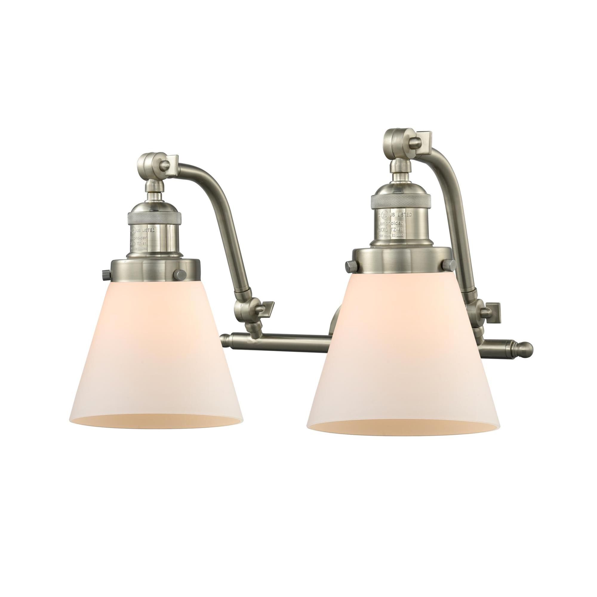 Bruno Marashlian Small Cone 18 Inch 2 Light Bath Vanity Light | Capitol ...