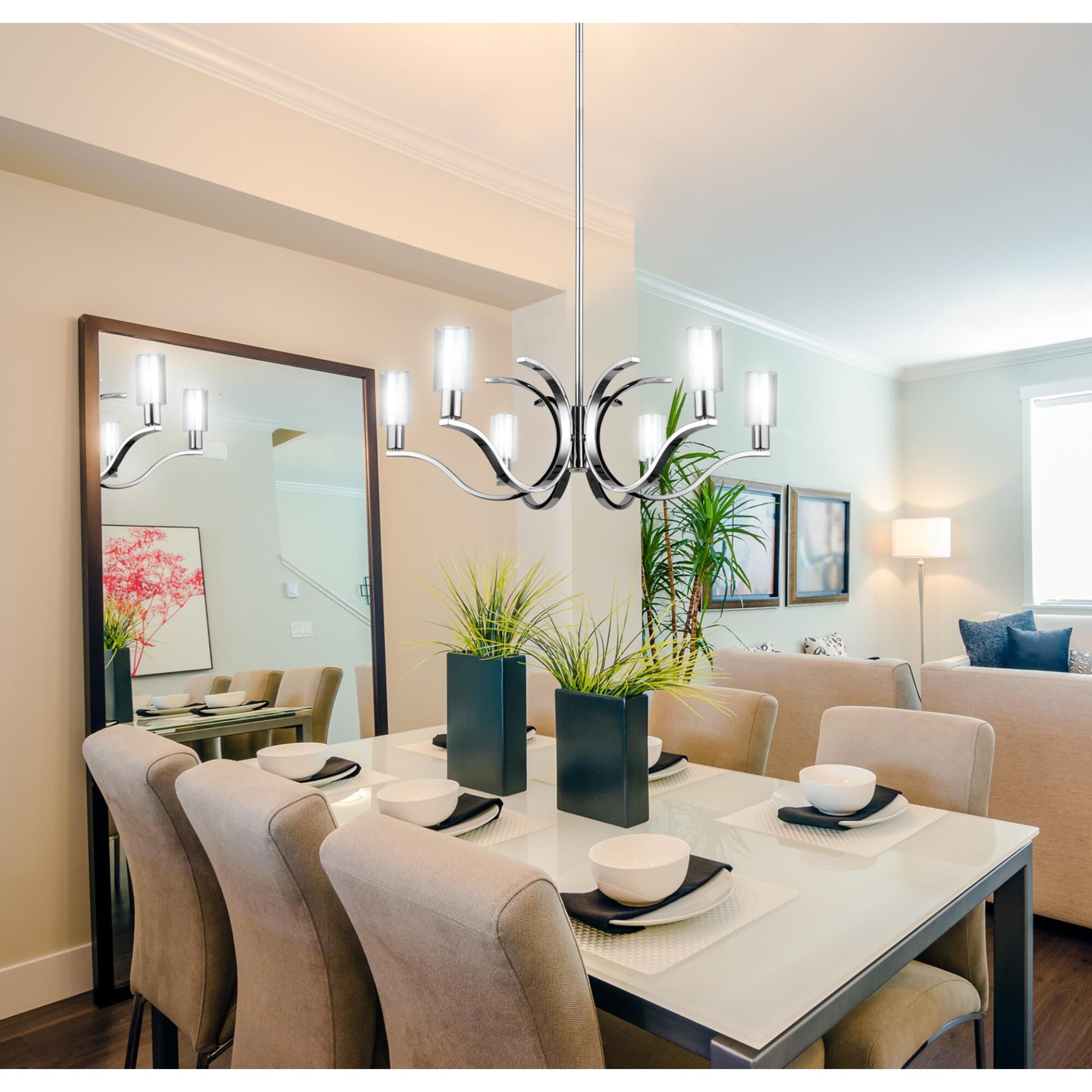 Eglo 6 Light LED Chandelier | Capitol Lighting