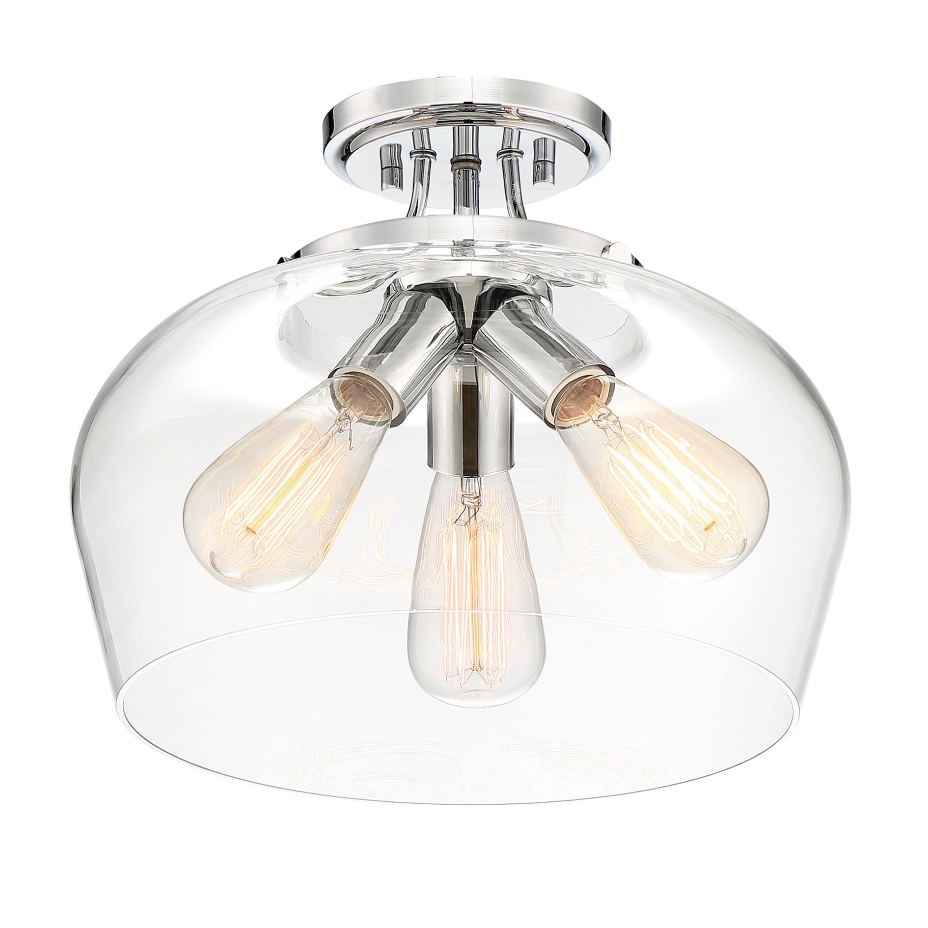 Octave 13 Inch 3 Light Semi Flush Mount | Capitol Lighting