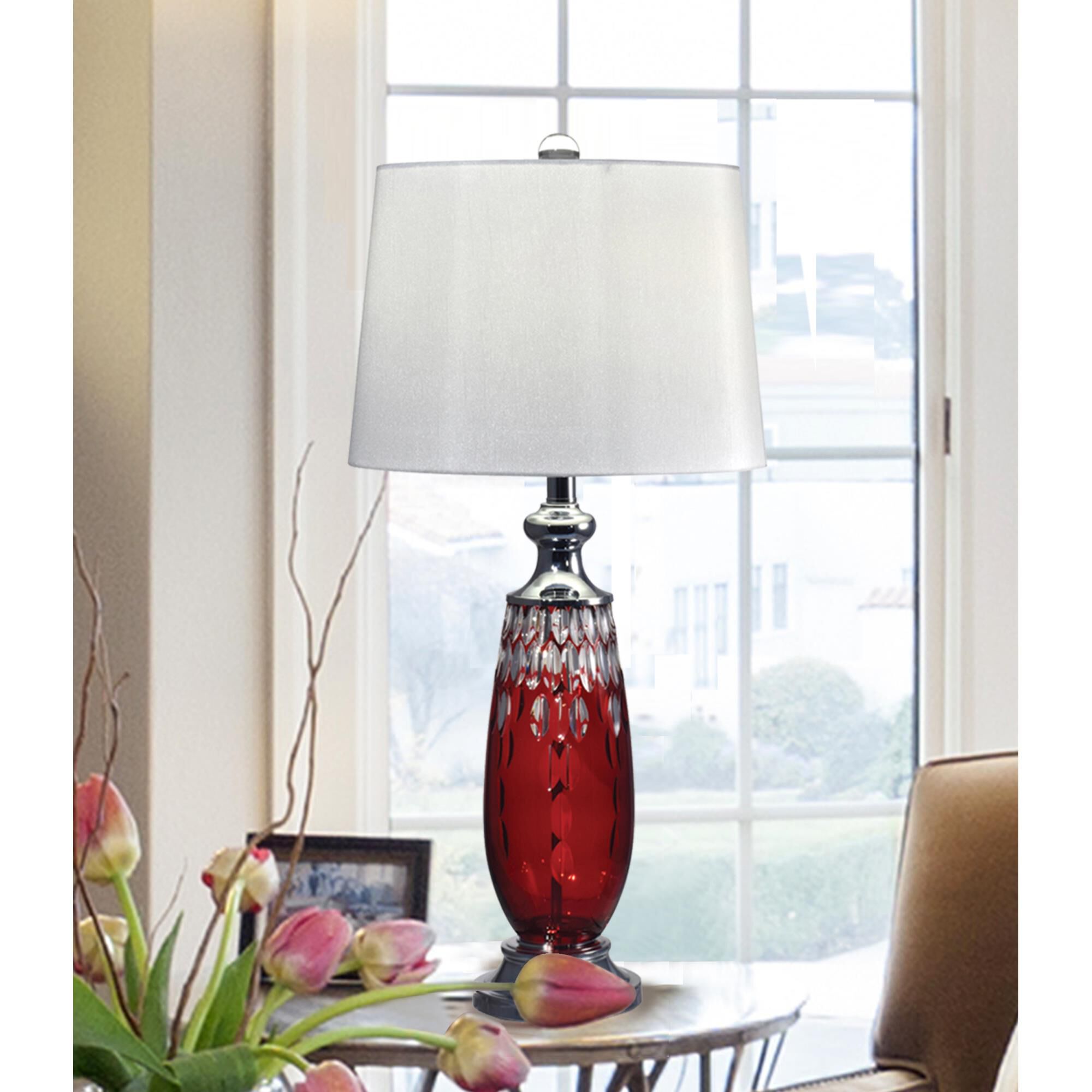 Red Crystal 30 Inch Table Lamp | Capitol Lighting