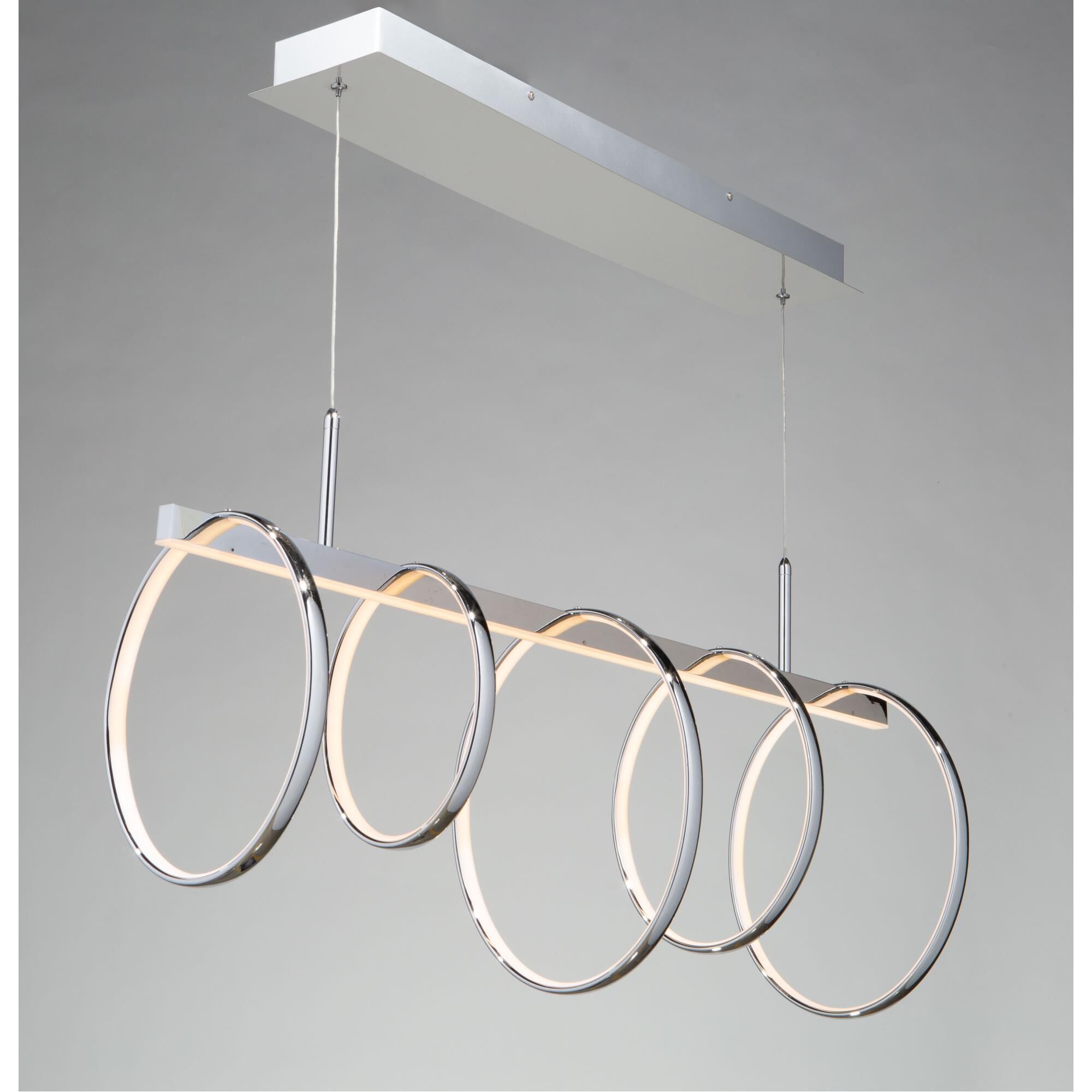 Trapeze 39 Inch 5 Light LED Linear Suspension Light | Capitol Lighting