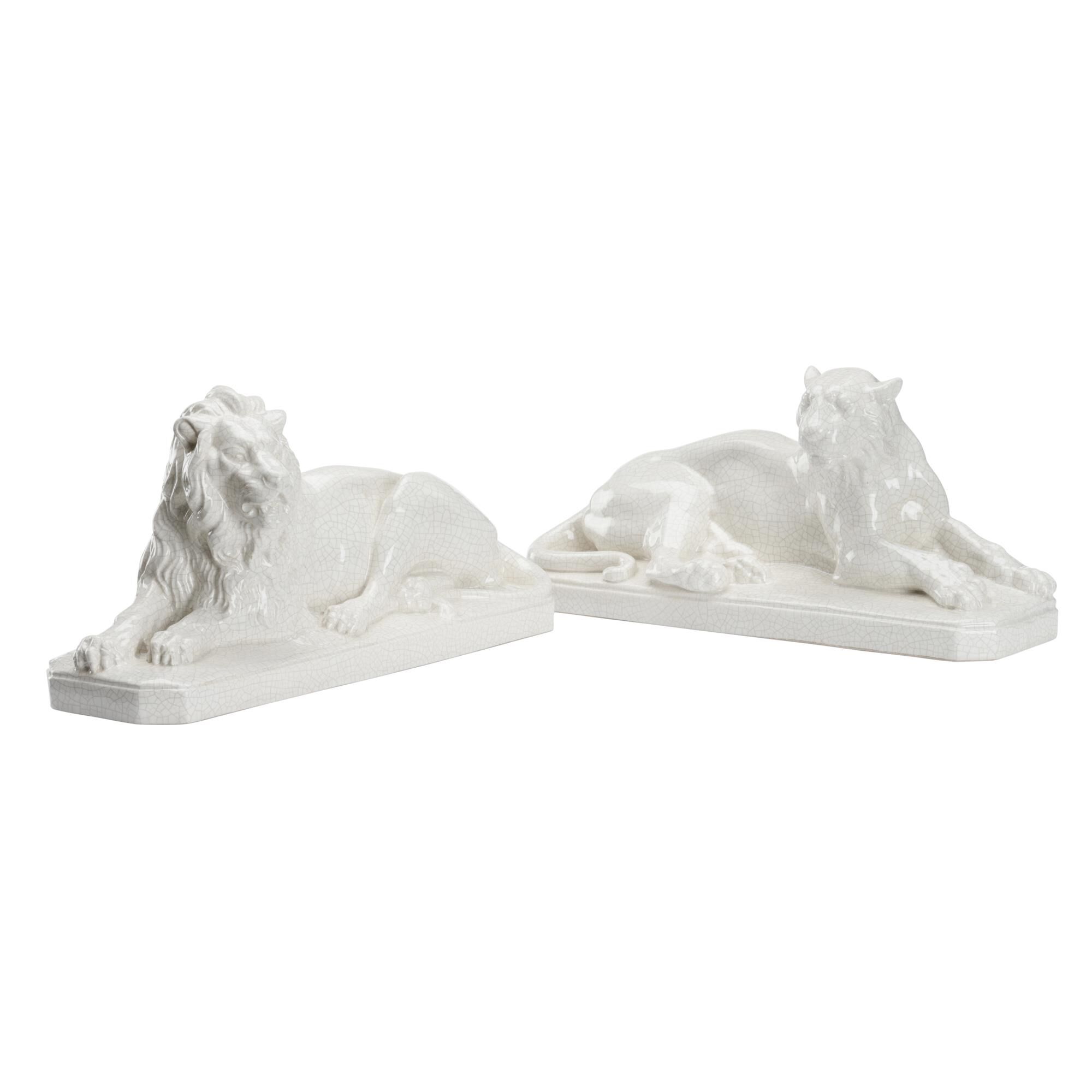 White Lions Figurine | Capitol Lighting