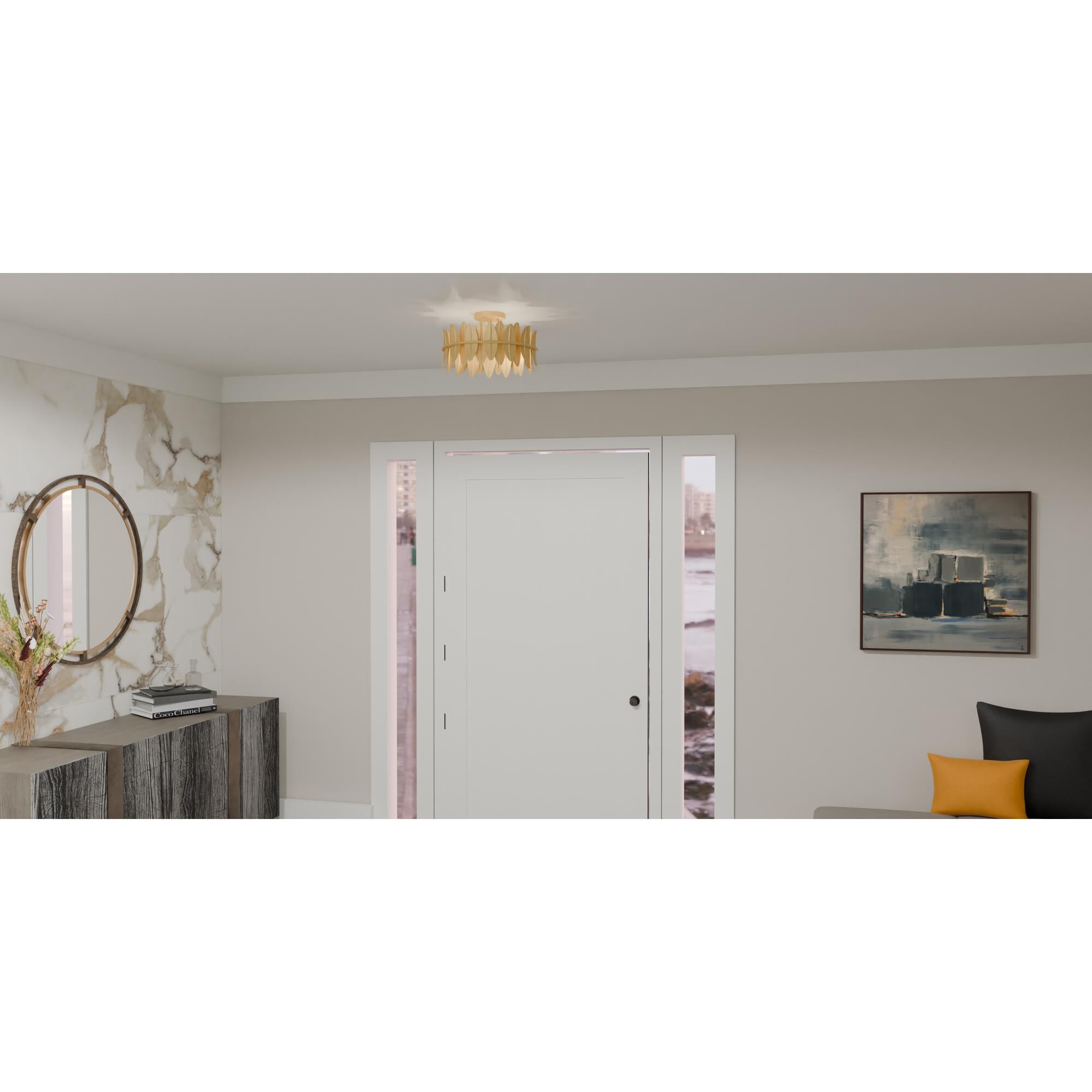 Liza 16 Inch 3 Light Semi Flush Mount | Capitol Lighting
