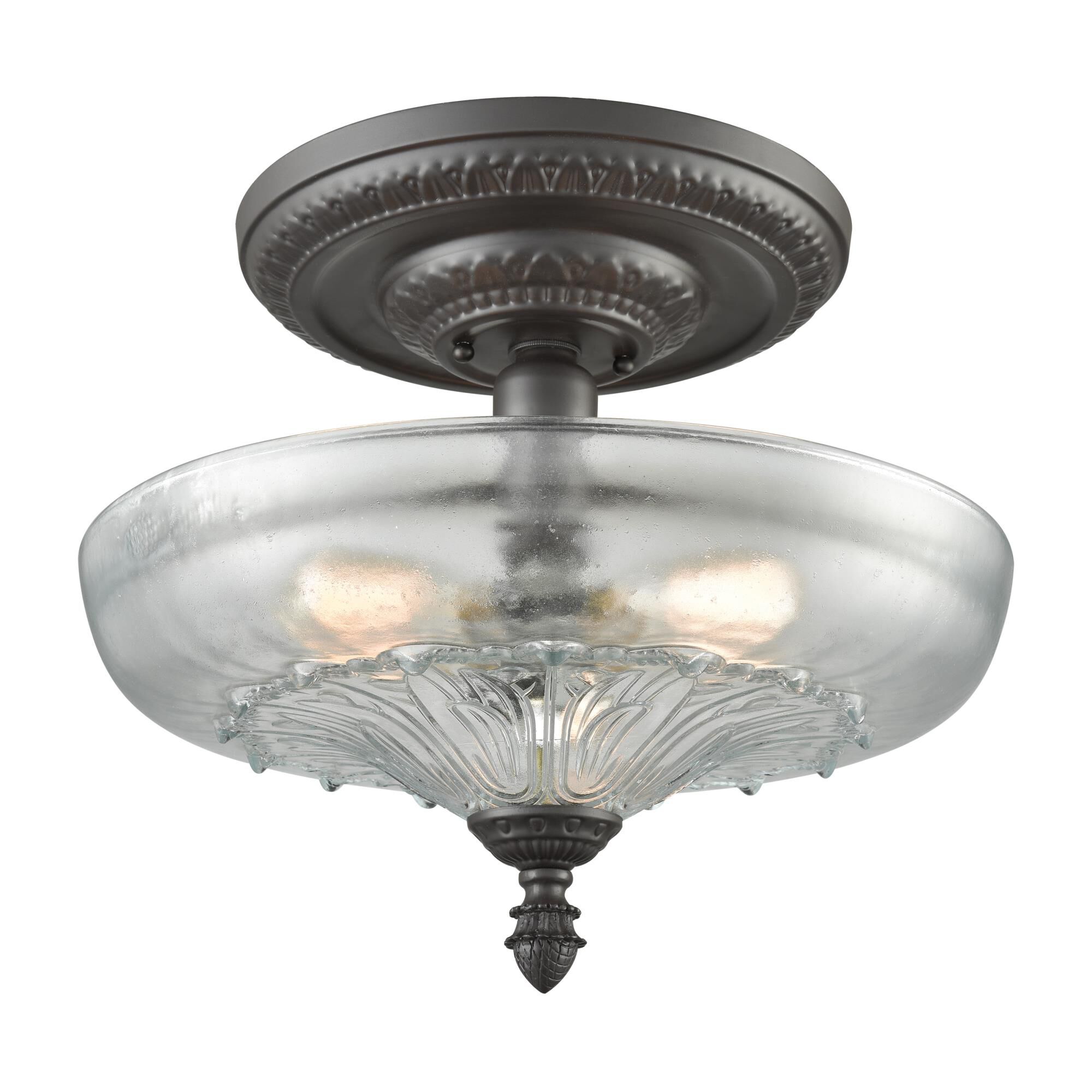 Restoration Flushes 15 Inch 3 Light Semi Flush Mount | Capitol Lighting