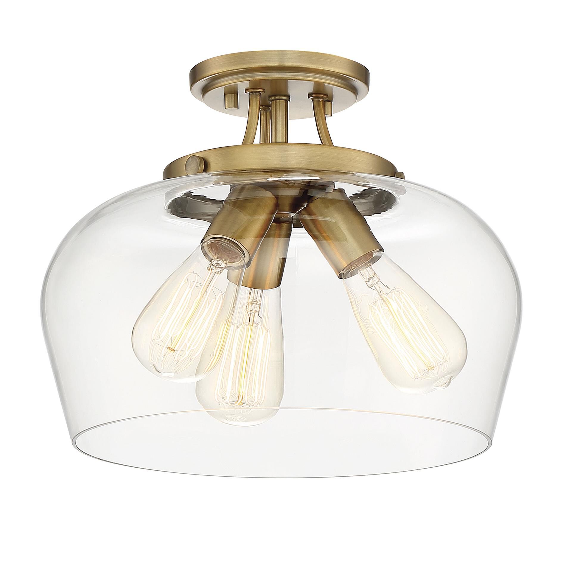 Octave 13 Inch 3 Light Semi Flush Mount | Capitol Lighting