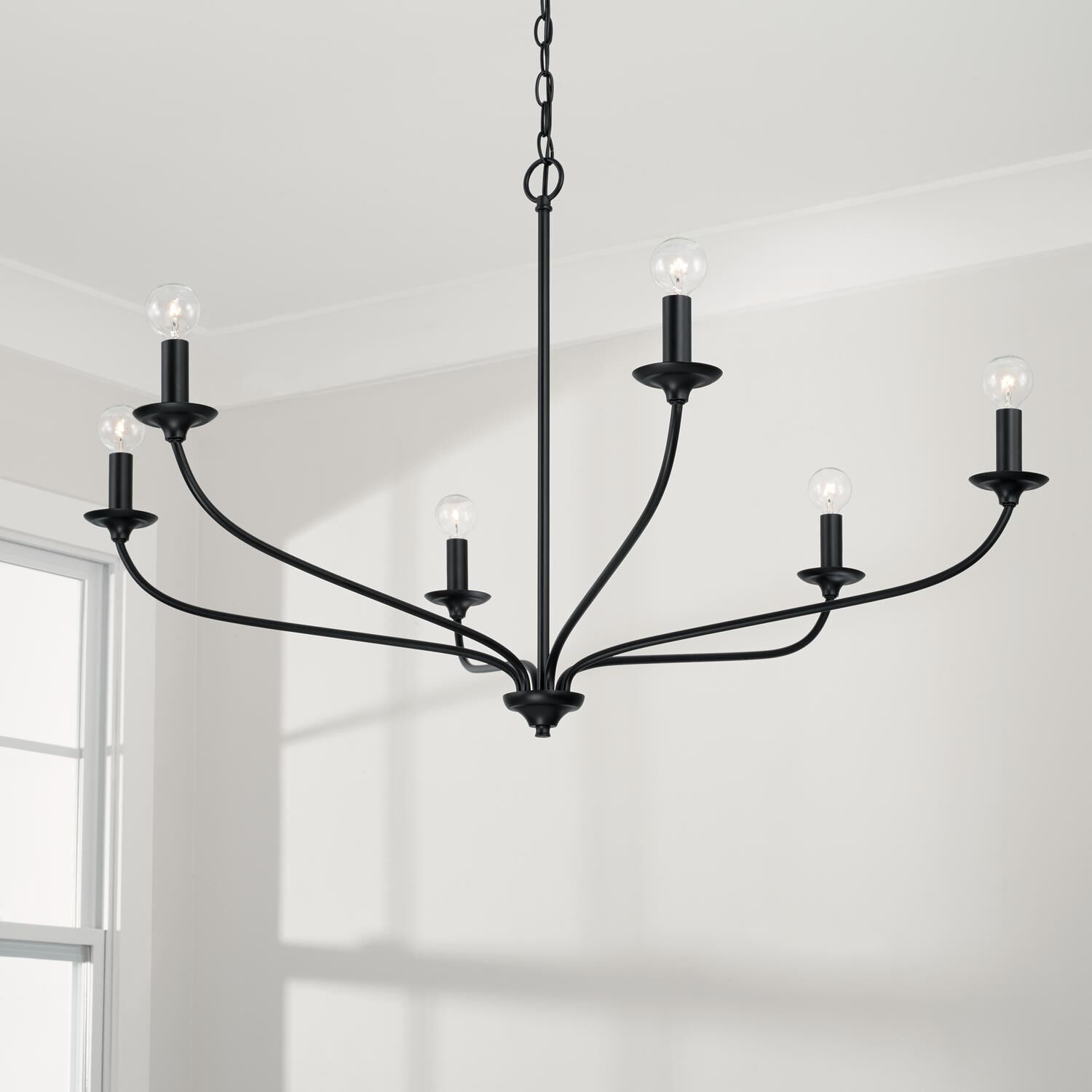 Dolan 39 Inch 6 Light Chandelier | Capitol Lighting