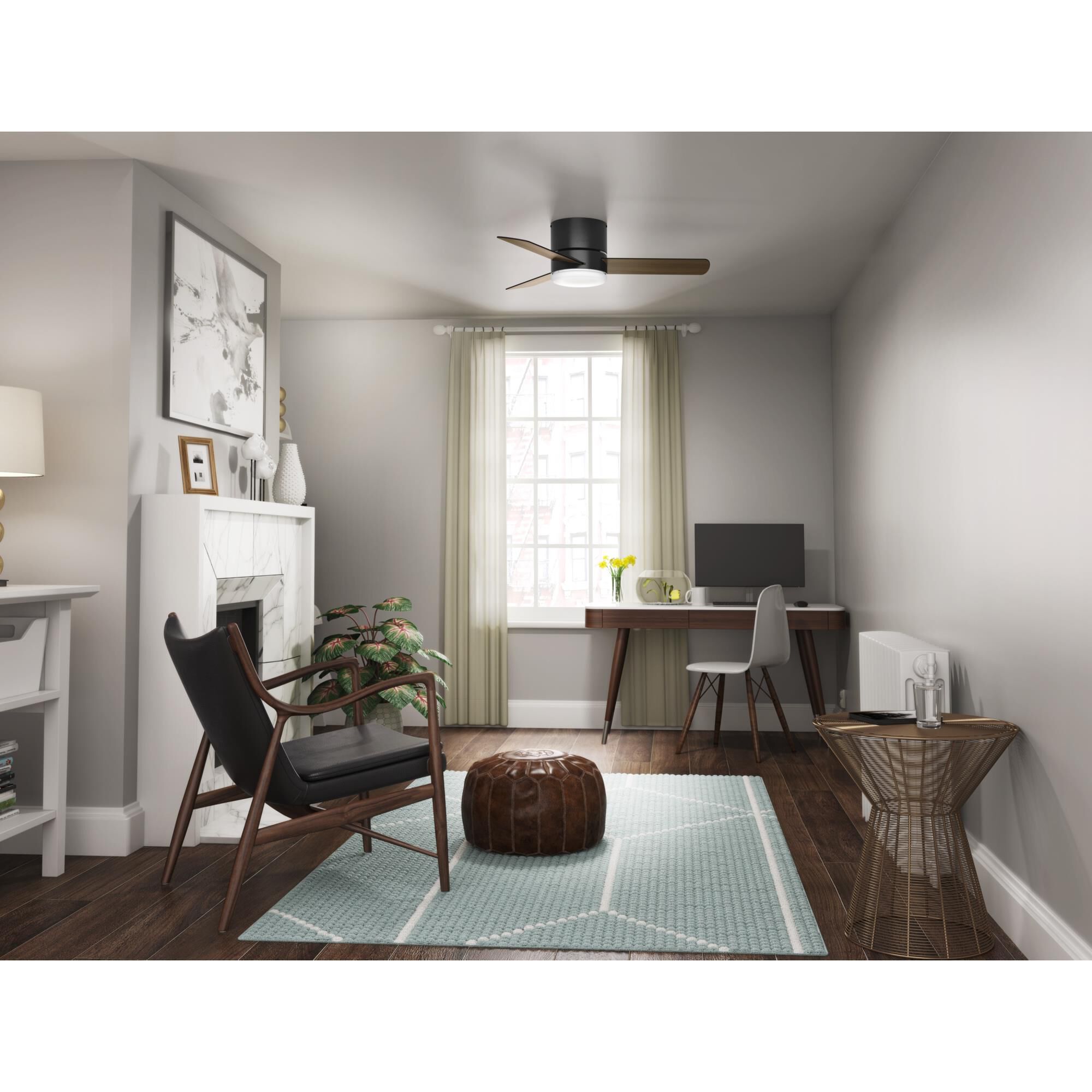 Minimus 44 Inch Flush Mount Fan with Light Kit | Capitol Lighting