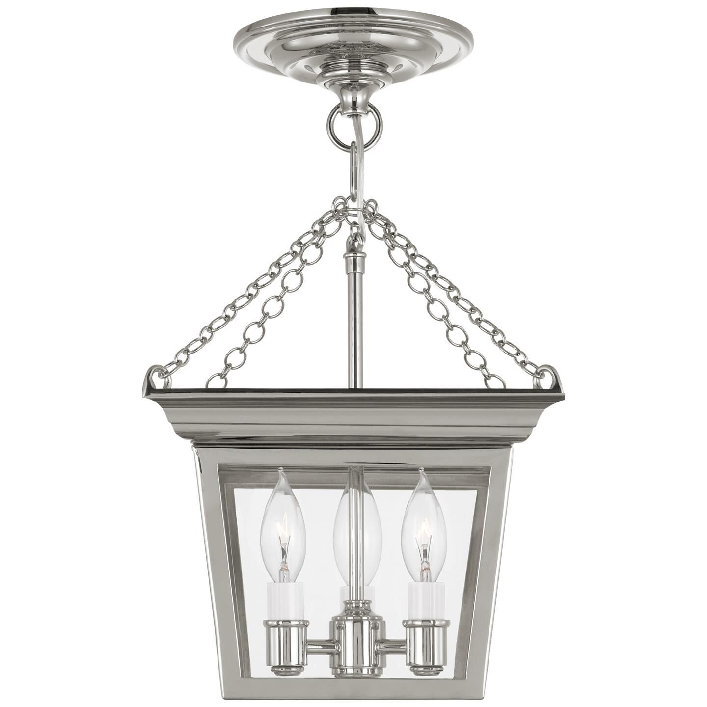 Chapman & Myers Cornice 9 Inch 3 Light Semi Flush Mount | Capitol Lighting