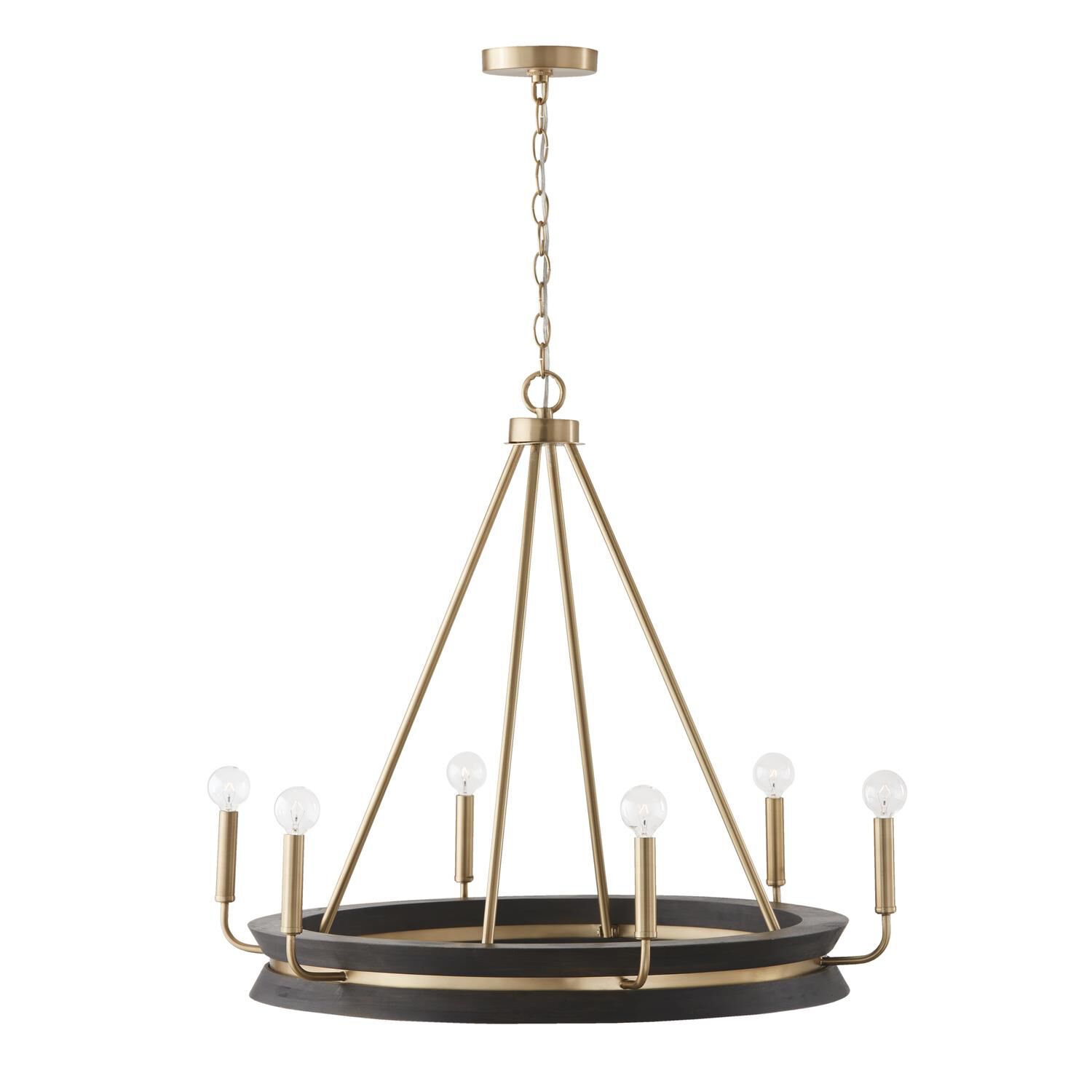 Finn 31 Inch 6 Light Chandelier | Capitol Lighting
