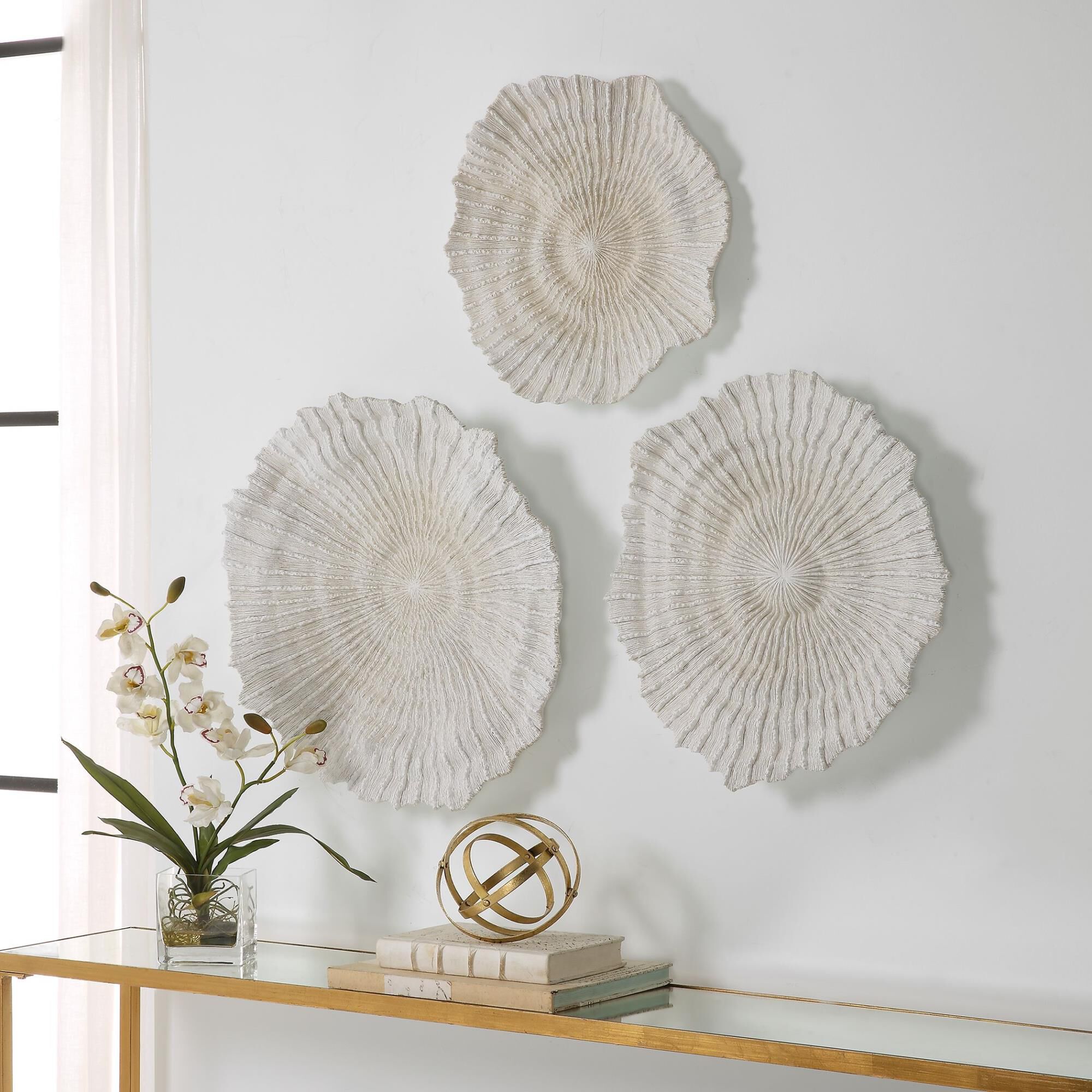 Uttermost Ocean Gems Coral Wall Decor, Set/3 Alternative Wall Art ...