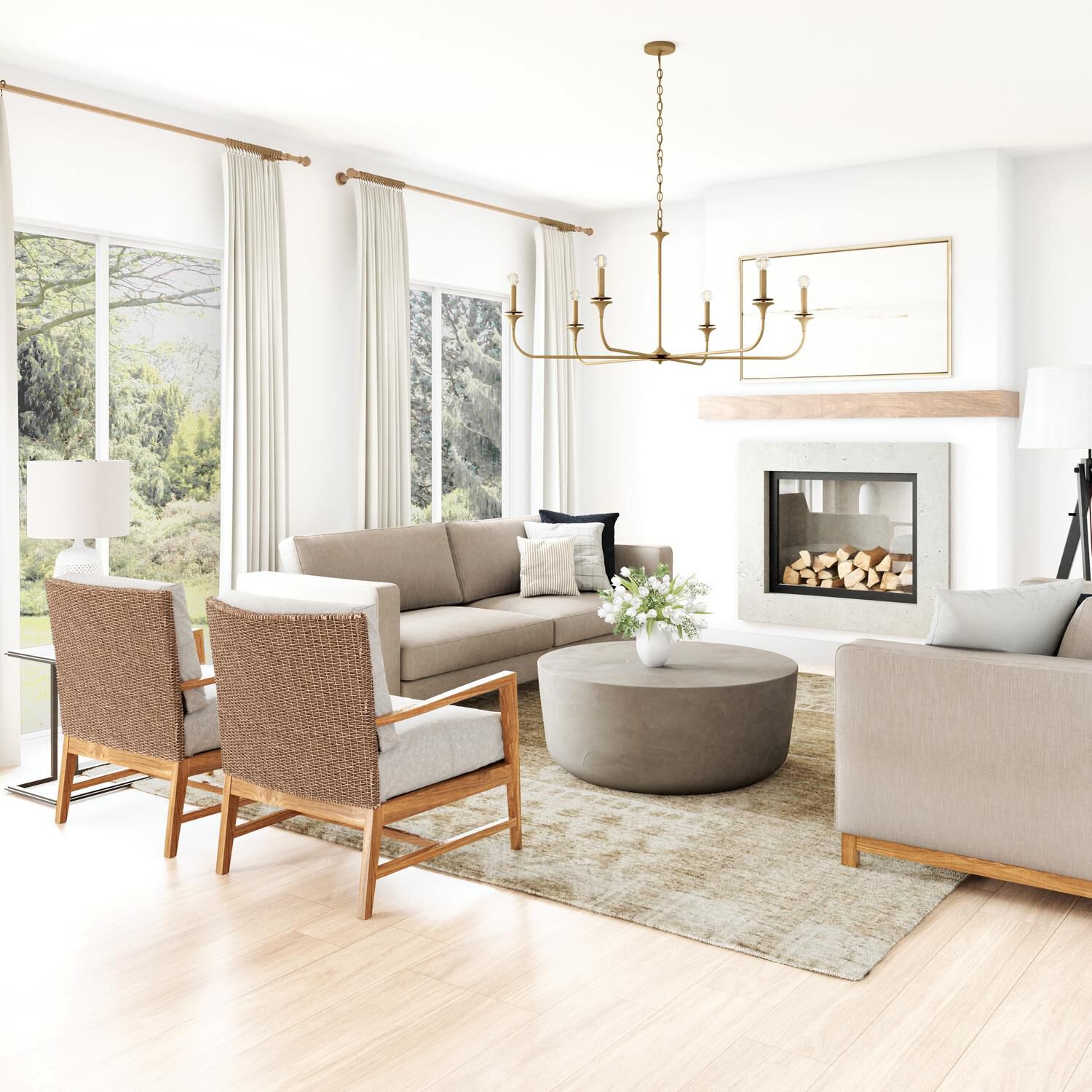 Presley 49 Inch 6 Light Chandelier | Capitol Lighting