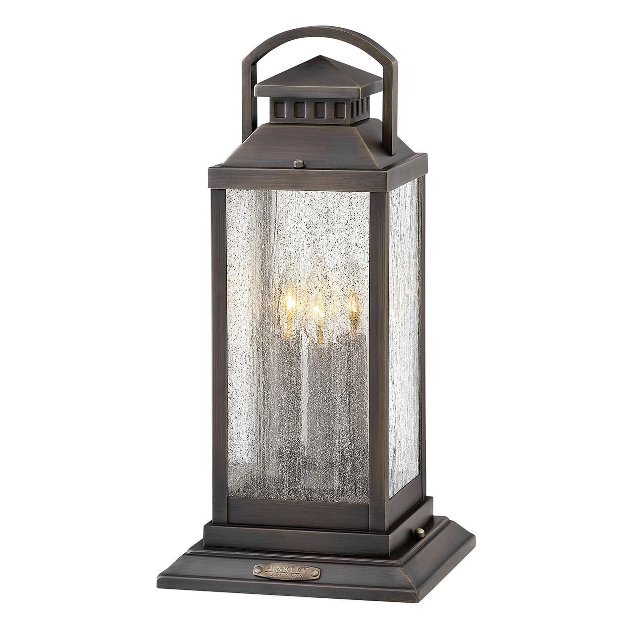 Revere 20 Inch Tall 3 Light LED Outdoor Pier Lamp | Capitol Lighting
