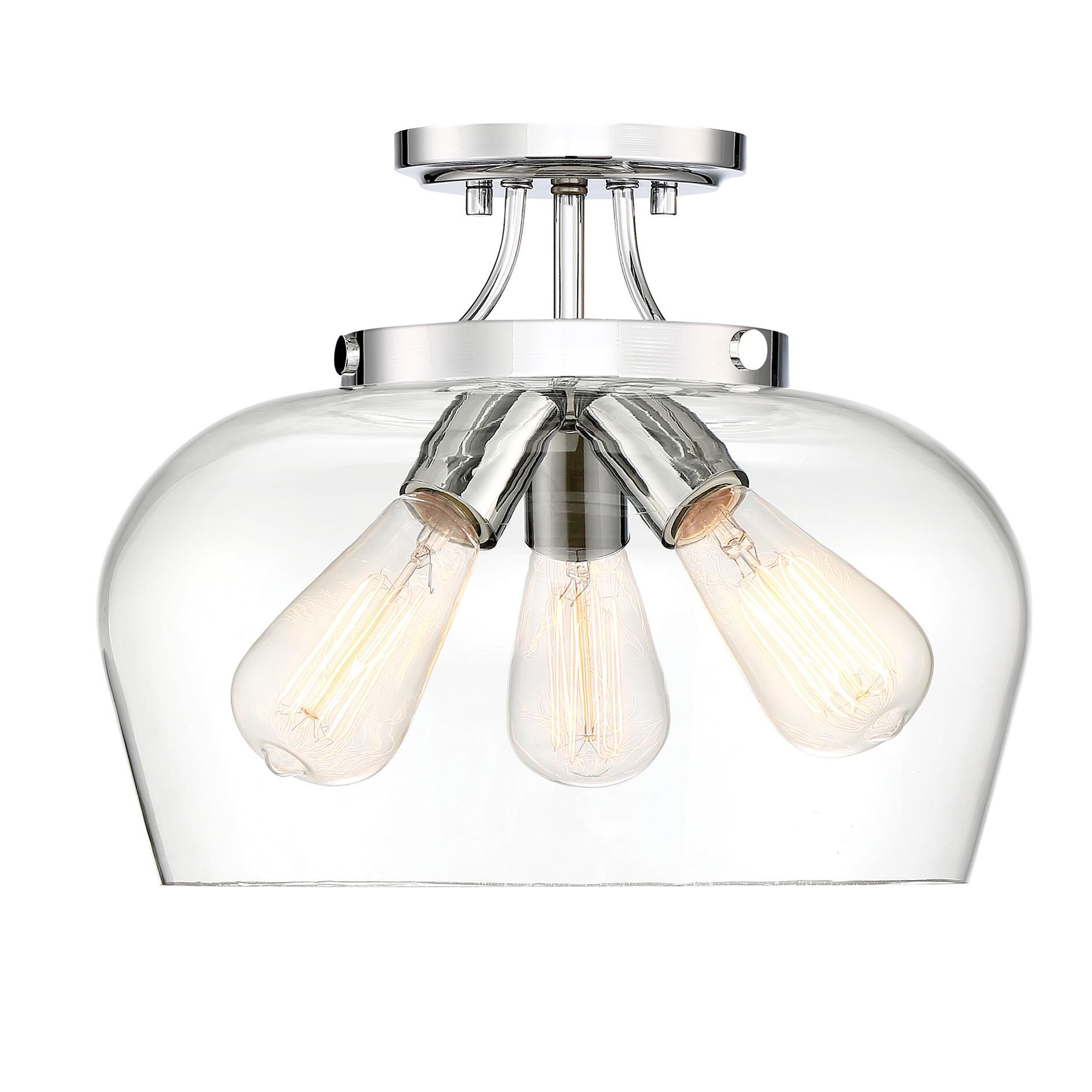 Octave 13 Inch 3 Light Semi Flush Mount | Capitol Lighting