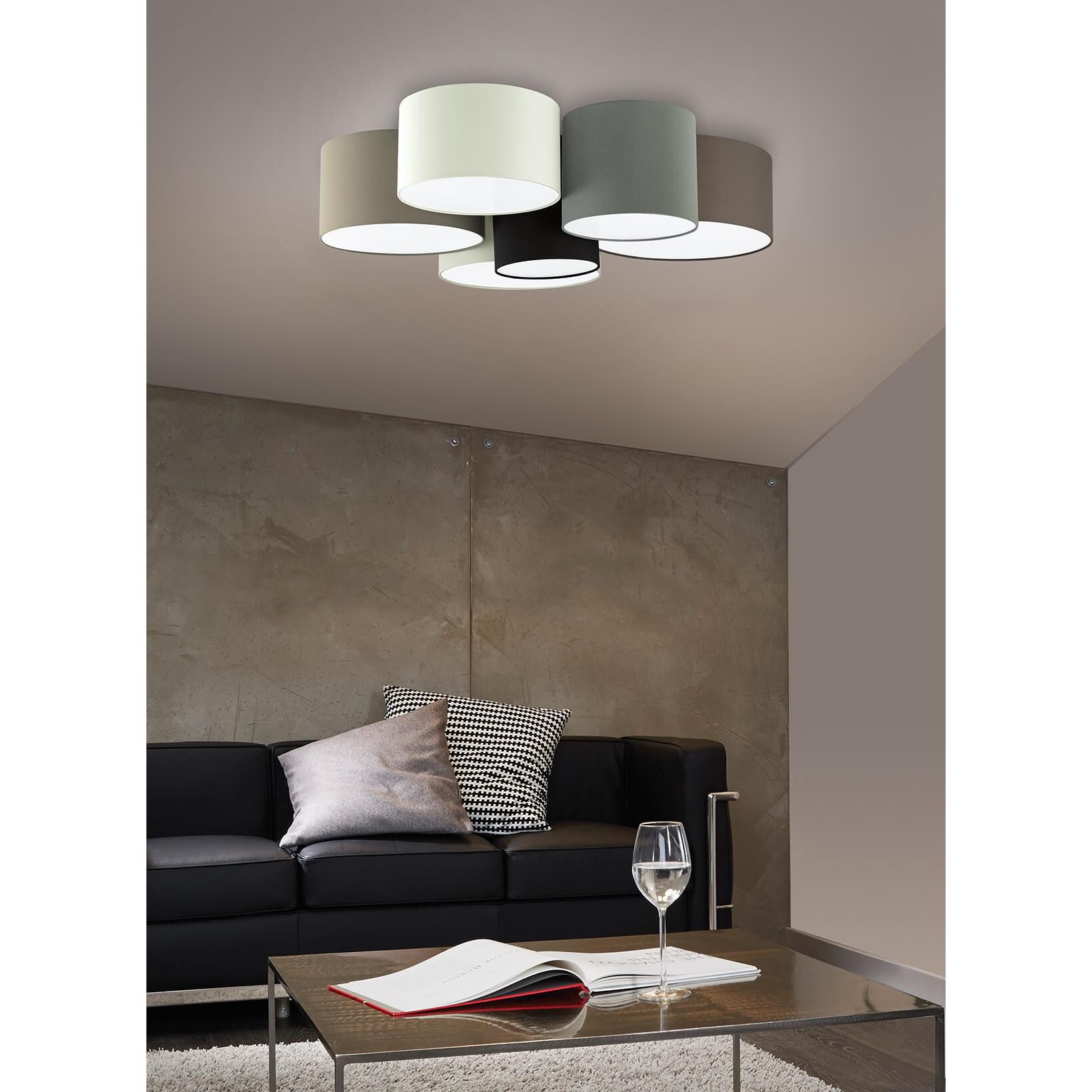 Eglo Pastore 33 Inch 6 Light Semi Flush Mount | Capitol Lighting