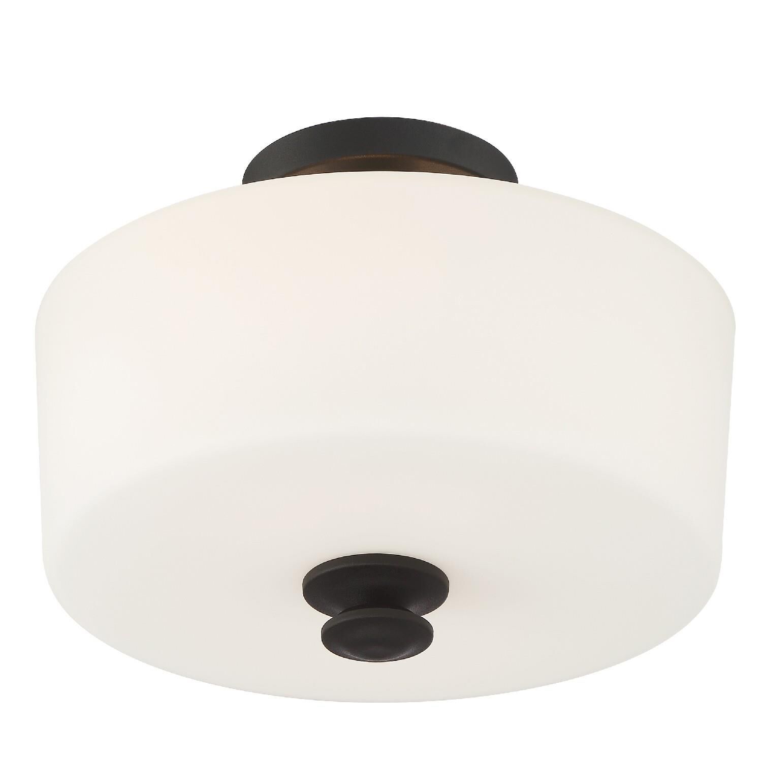 Travis 12 Inch 2 Light Semi Flush Mount | Capitol Lighting