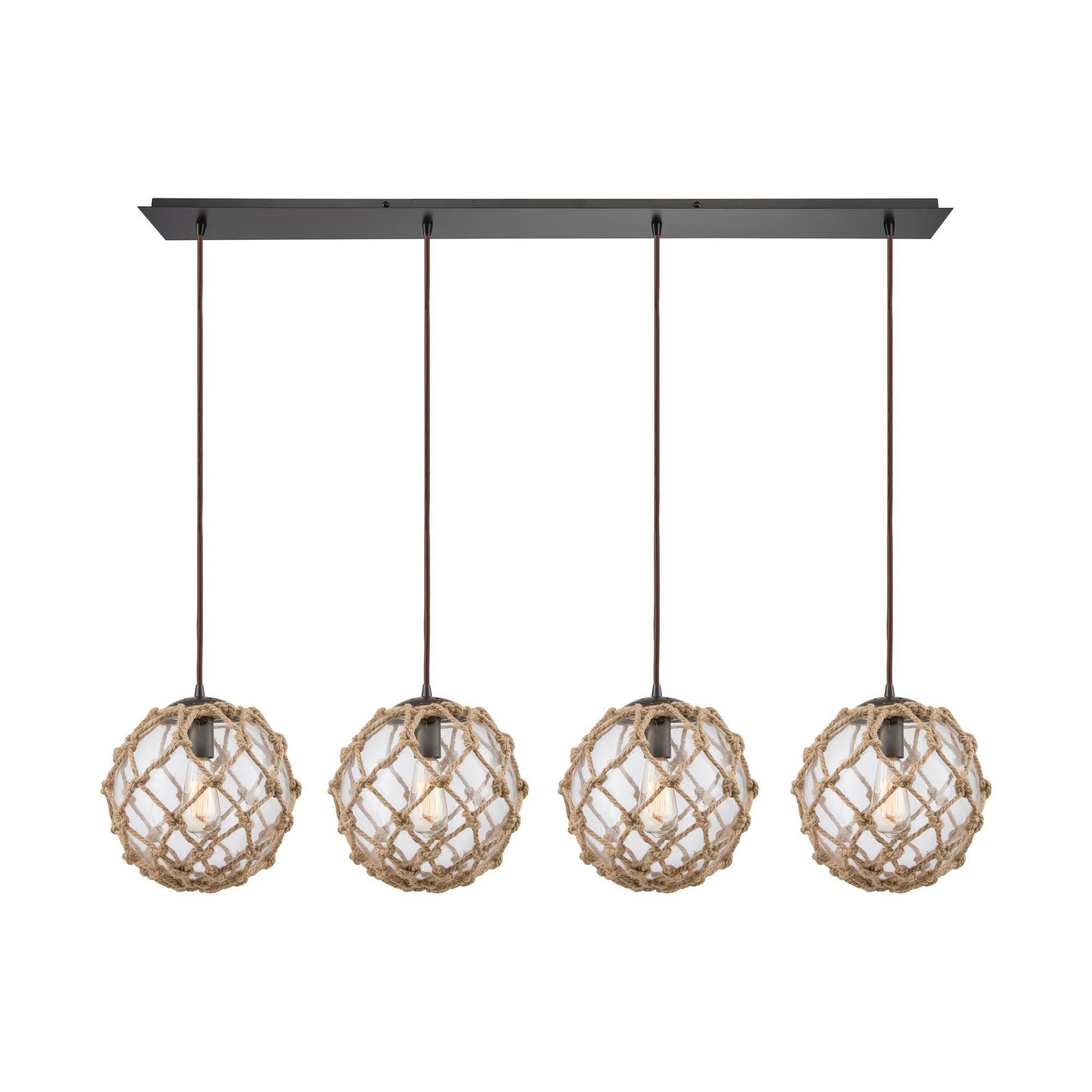 Coastal Inlet 46 Inch 4 Light Linear Suspension Light | Capitol Lighting