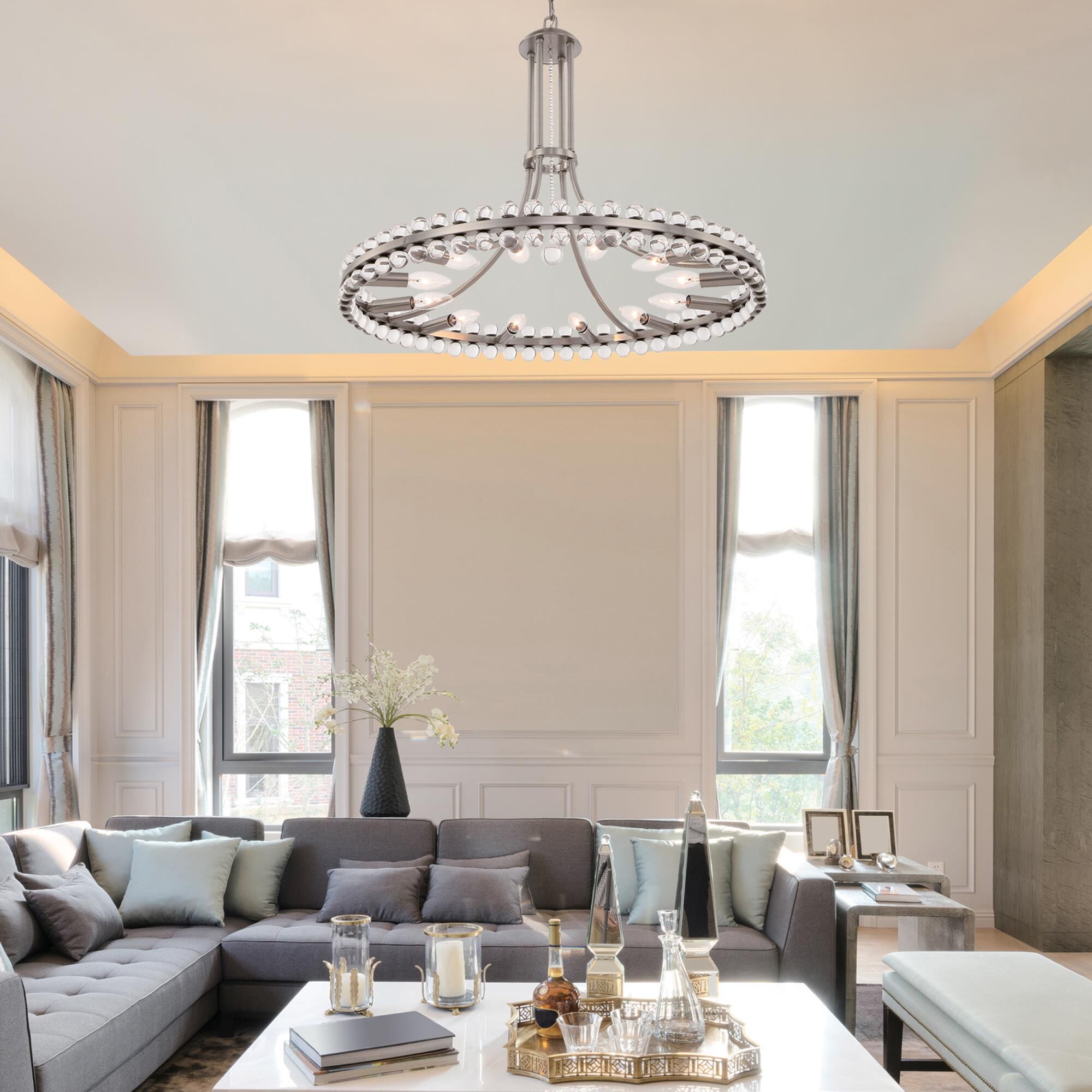 Clover 28 Inch 12 Light Chandelier | Capitol Lighting