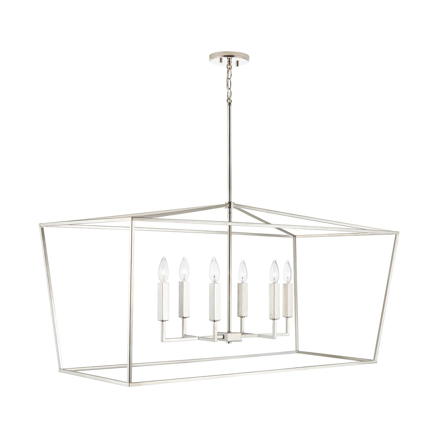 Thea 42 Inch 6 Light Linear Suspension Light | Capitol Lighting