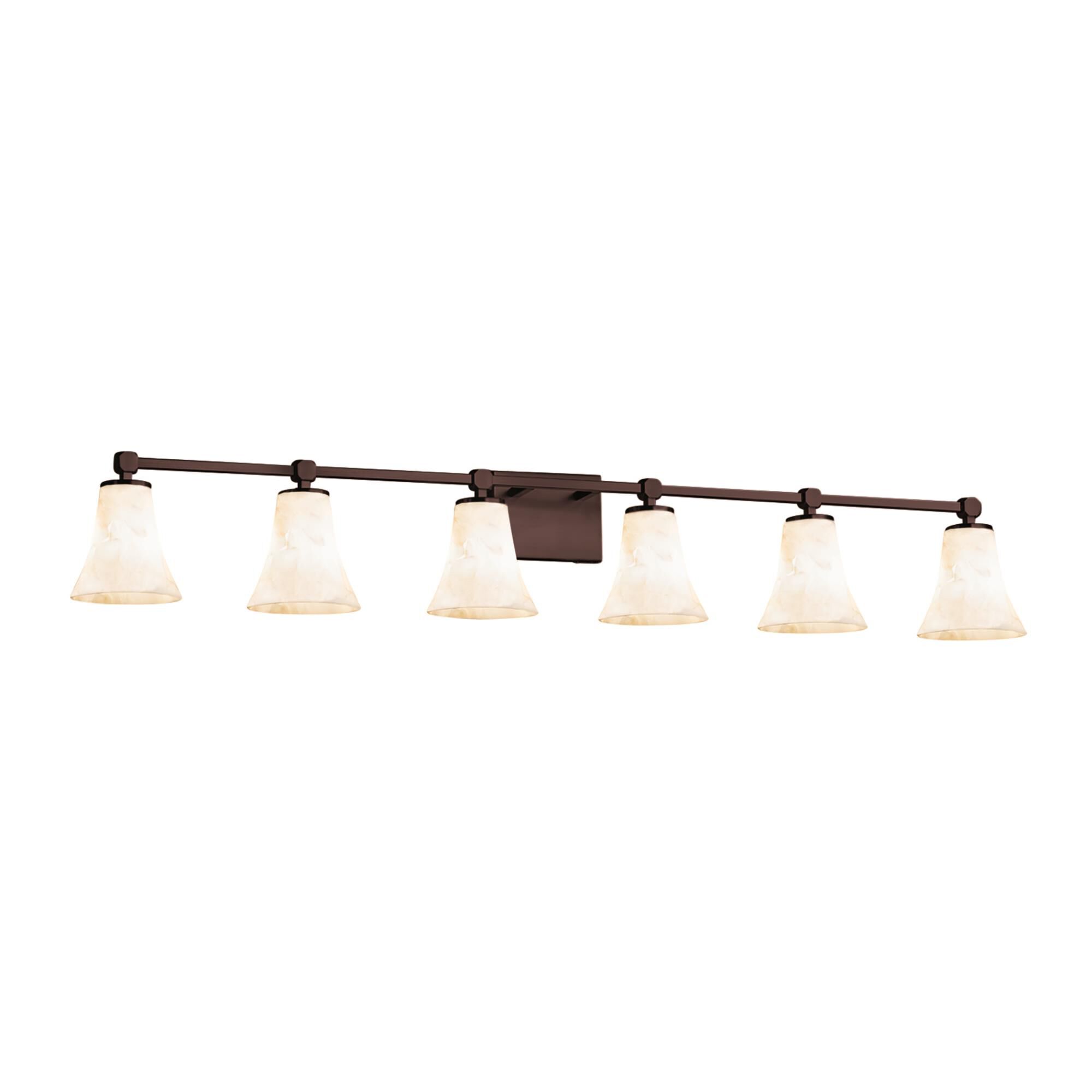 Alabaster Rocks! 50 Inch 6 Light Bath Vanity Light | Capitol Lighting