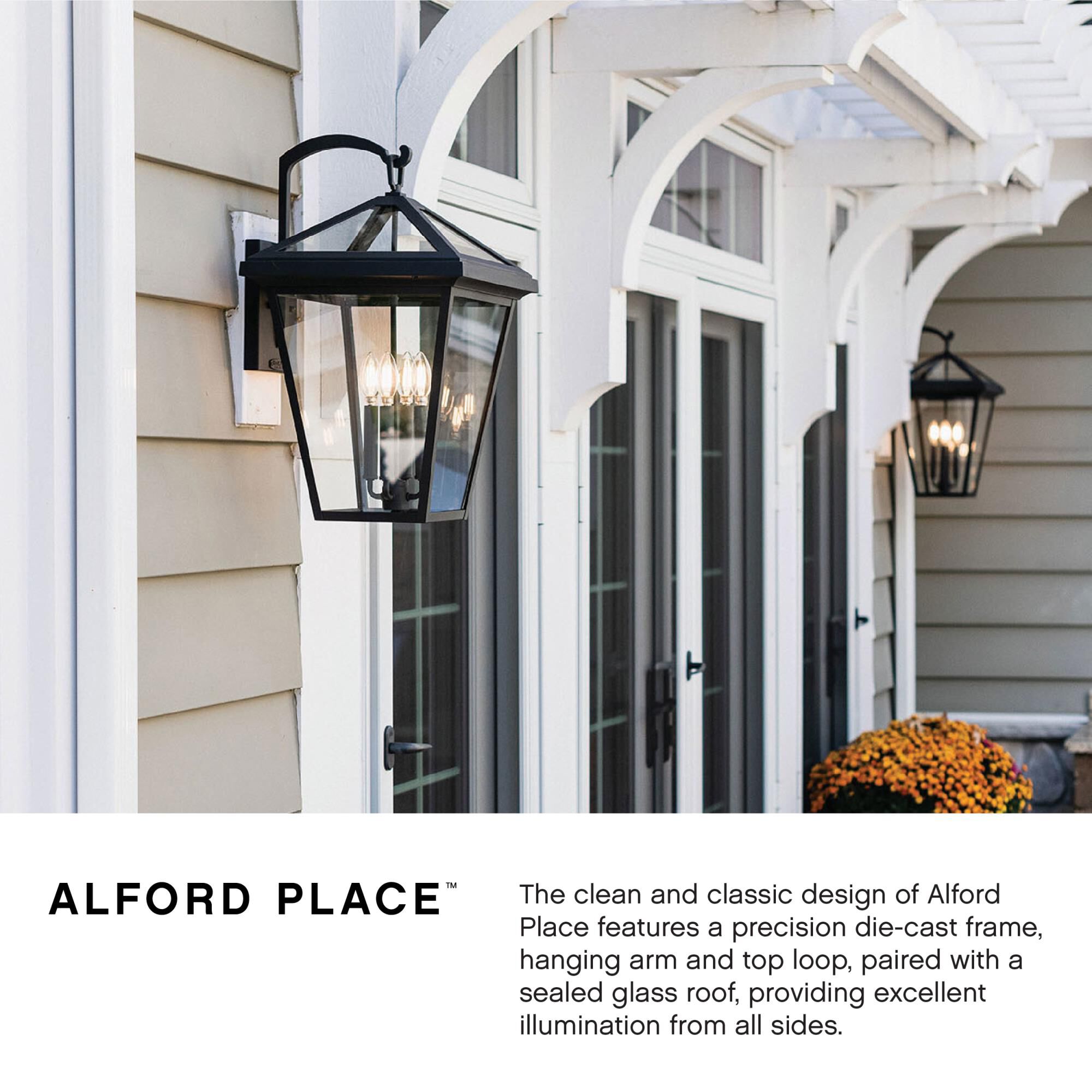 Alford Place 20 Inch Tall 3 Light Outdoor Wall Light | Capitol Lighting