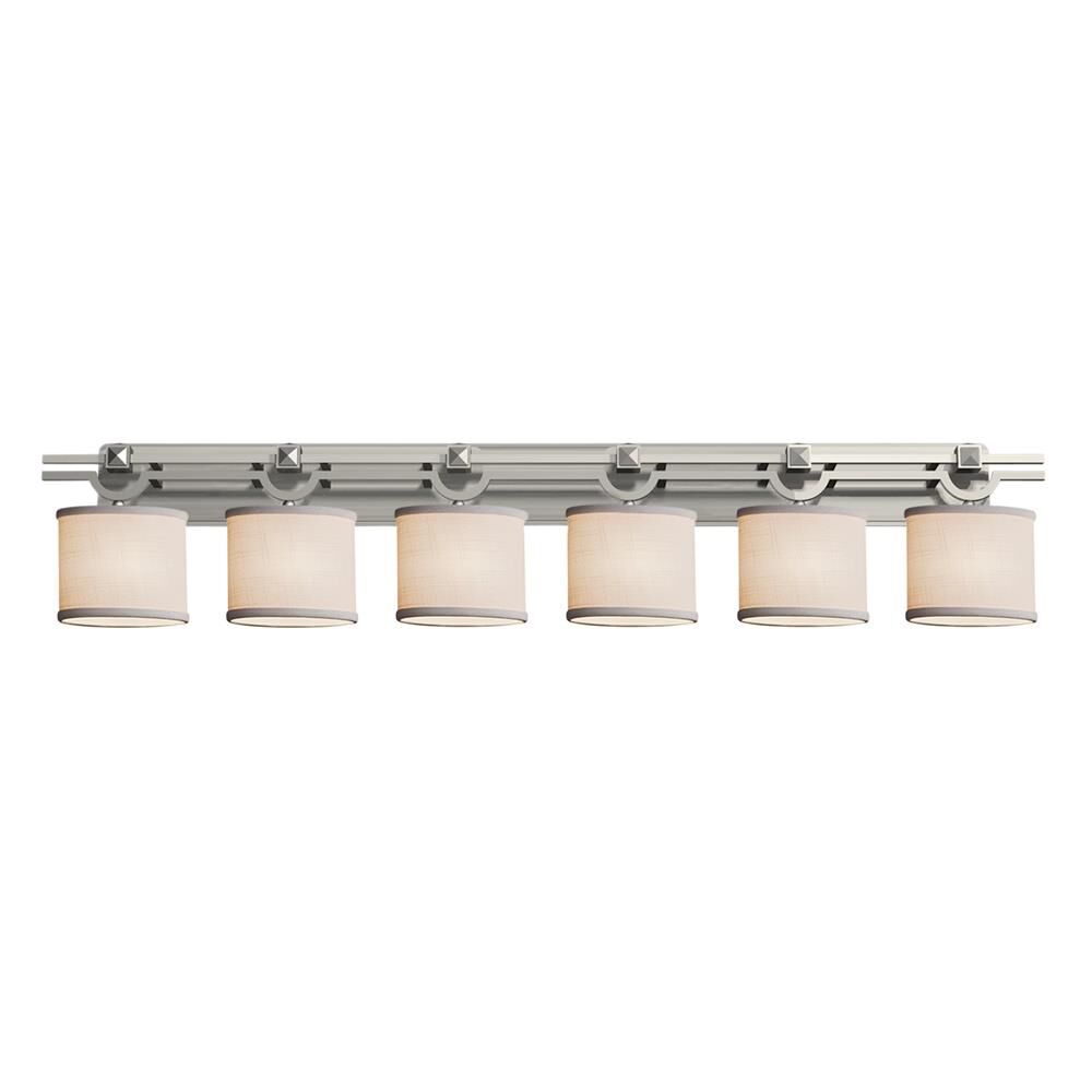 Textile 59 Inch 6 Light Bath Vanity Light | Capitol Lighting