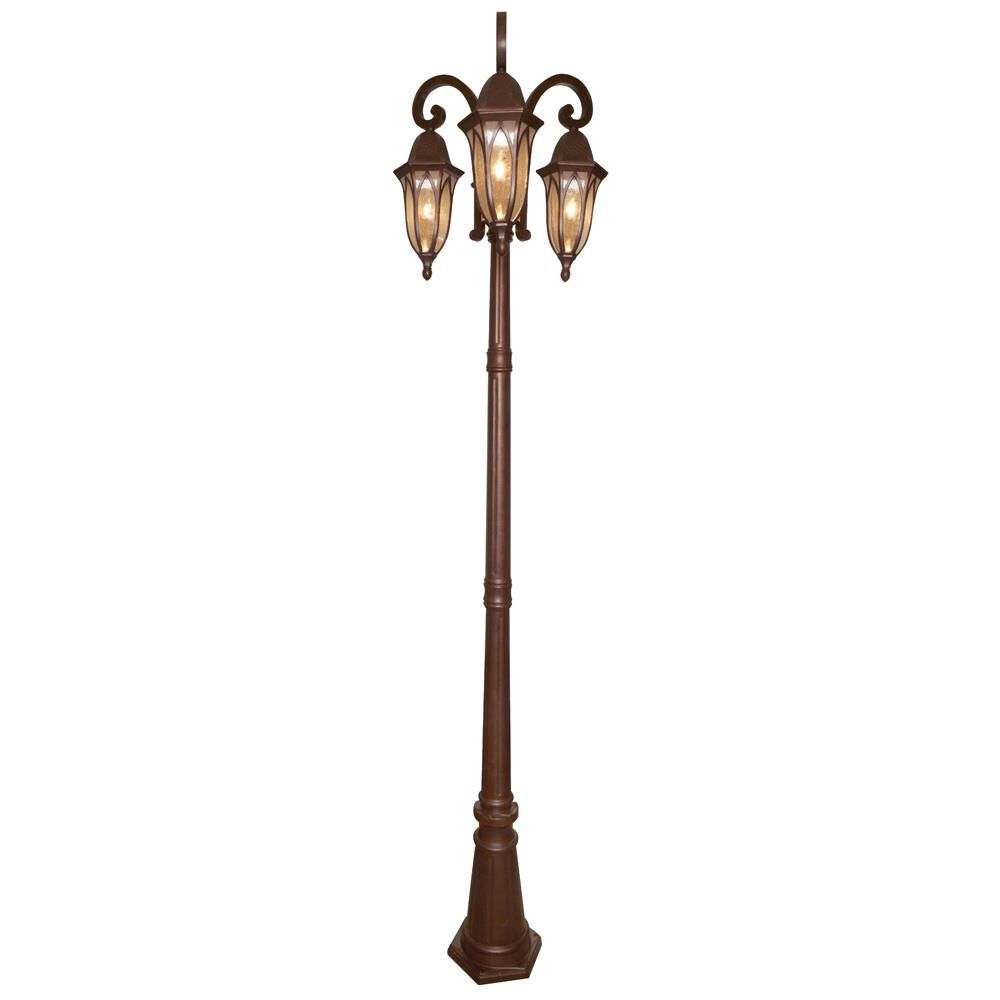 Berkshire 89 Inch Tall 3 Light Outdoor Post Lamp | Capitol Lighting