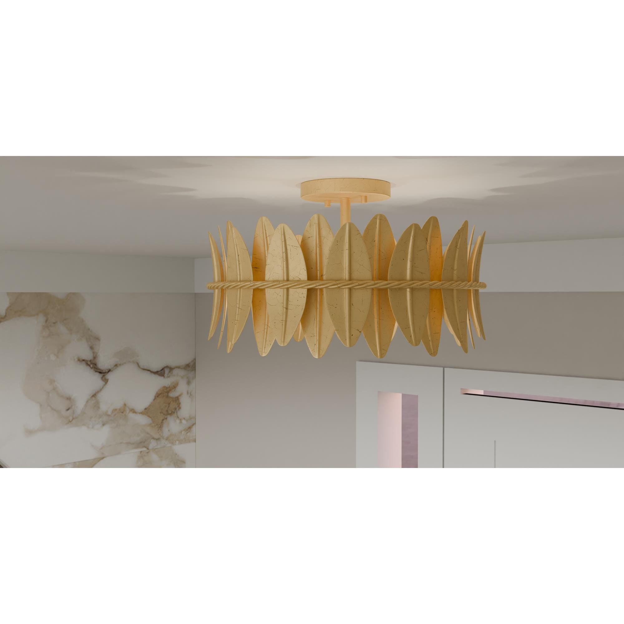 Liza 16 Inch 3 Light Semi Flush Mount | Capitol Lighting