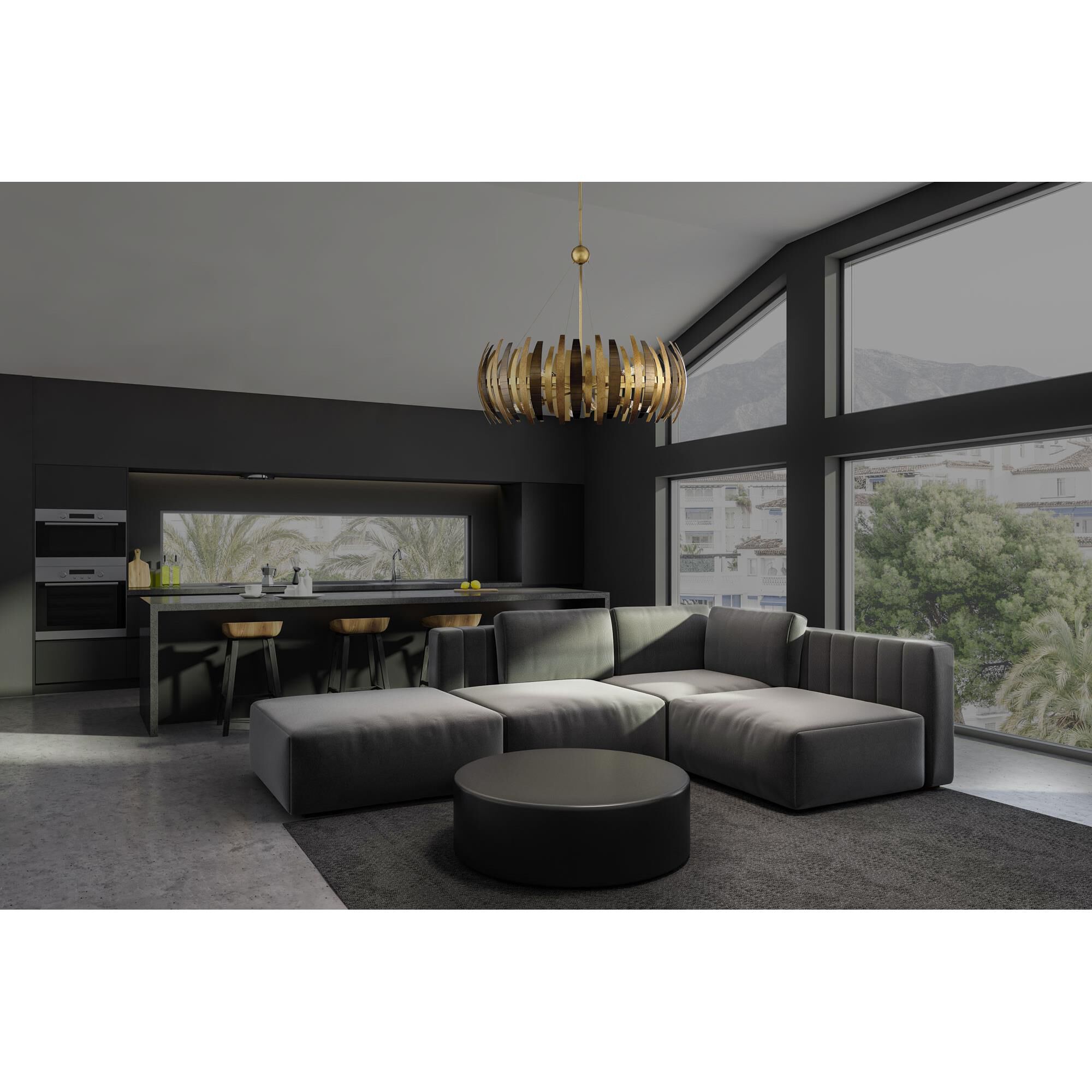 Manitou 34 Inch 8 Light Chandelier | Capitol Lighting