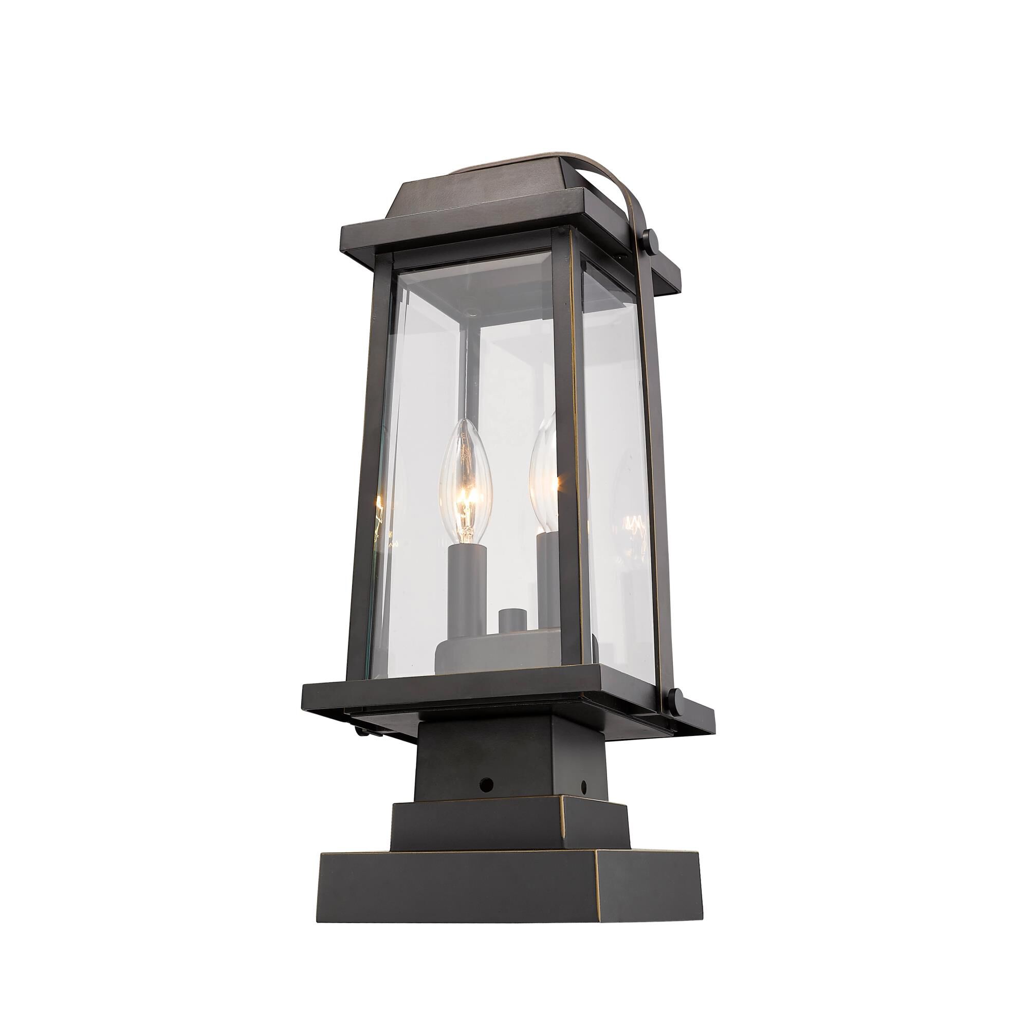 Millworks 17 Inch Tall 2 Light Outdoor Pier Lamp | Capitol Lighting