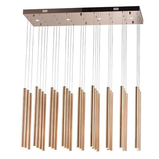 Flute 35 Inch 35 Light LED Linear Suspension Light | Capitol Lighting