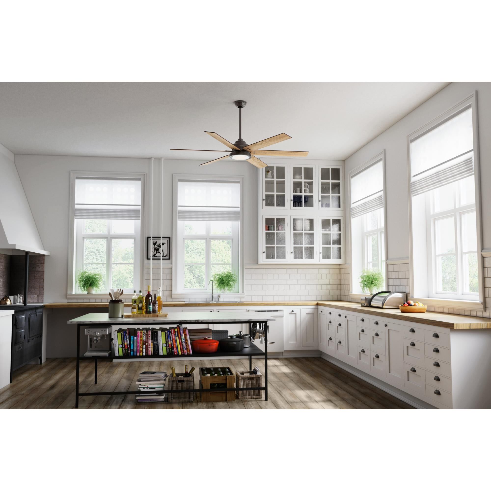 Warrant 70 Inch Ceiling Fan with Light Kit | Capitol Lighting